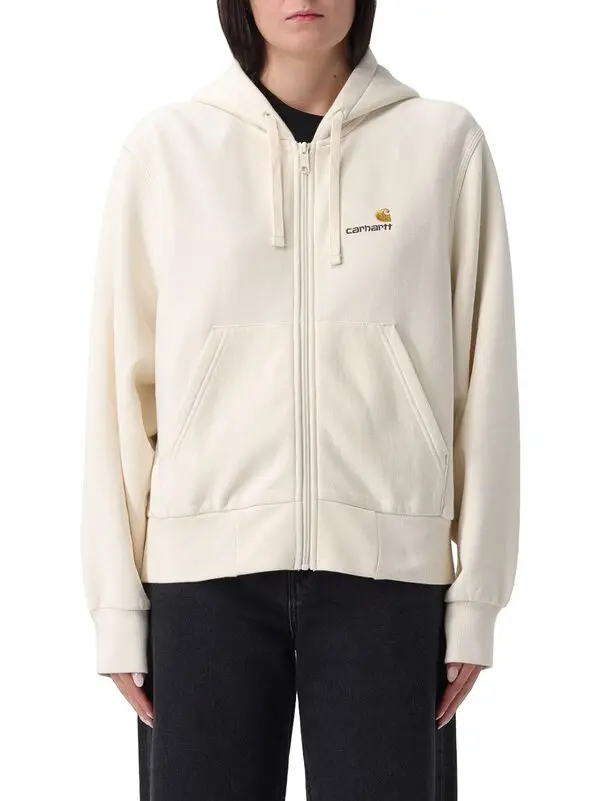 Carhartt Work In Progress Full Zip Sweatshirt - Beige