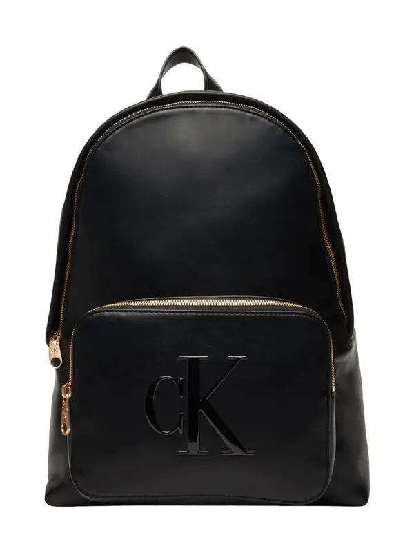 Calvin Klein Monogrammed Backpack - Black