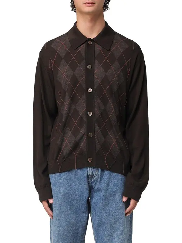 Our Legacy Argyle Knit Sweater - Brown