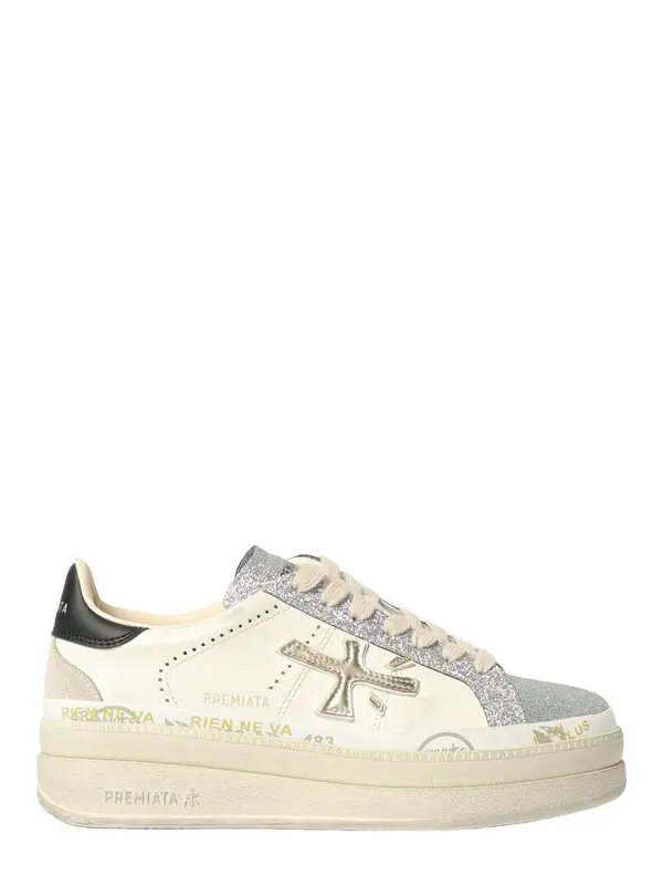Premiata Lace Up Sneakers - Beige