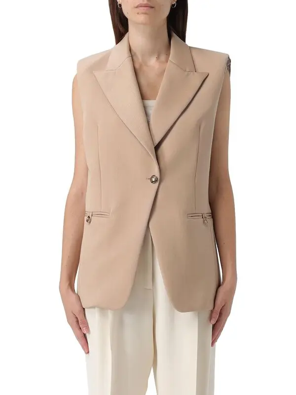 Elisabetta Franchi Sleeveless Jacket - Honey
