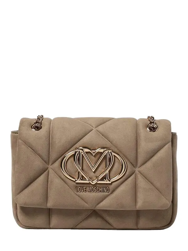 Moschino Quilted Shoulder Bag - Sand