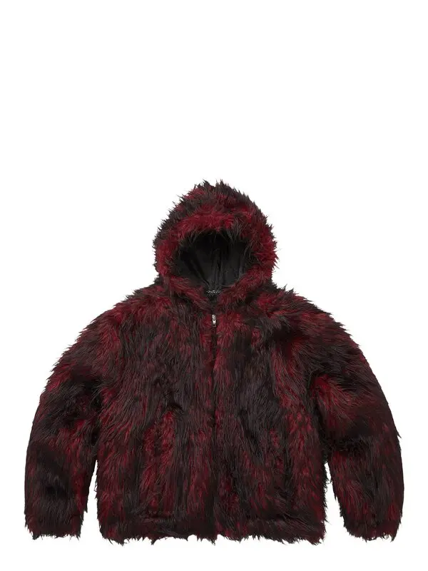 Supreme X Y’s Faux Fur Windstopper Hooded Bomber Jacket - Red
