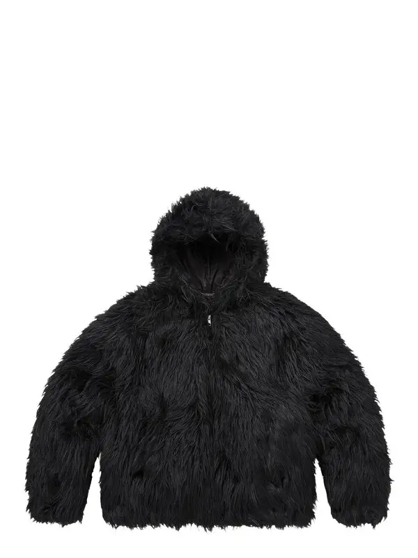 Supreme X Y's Faux Fur Windstopper Hooded Bomber Jacket - Black