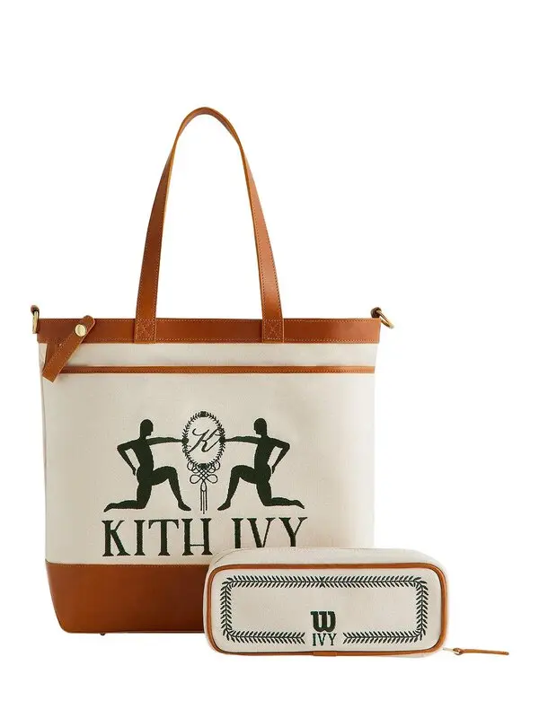 Kith Ivy For Wilson Leather-trimmed Tote - Tan