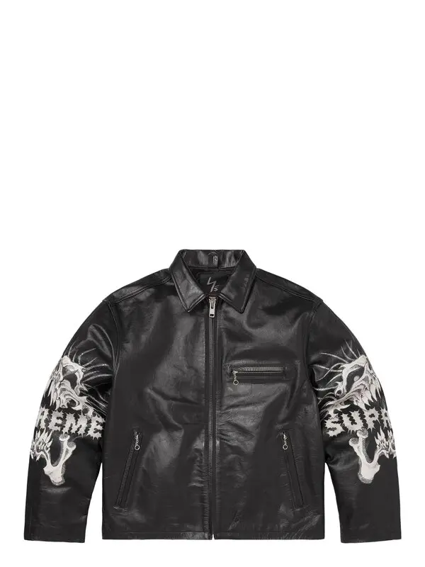 Supreme X Y’s Leather Jacket - Black