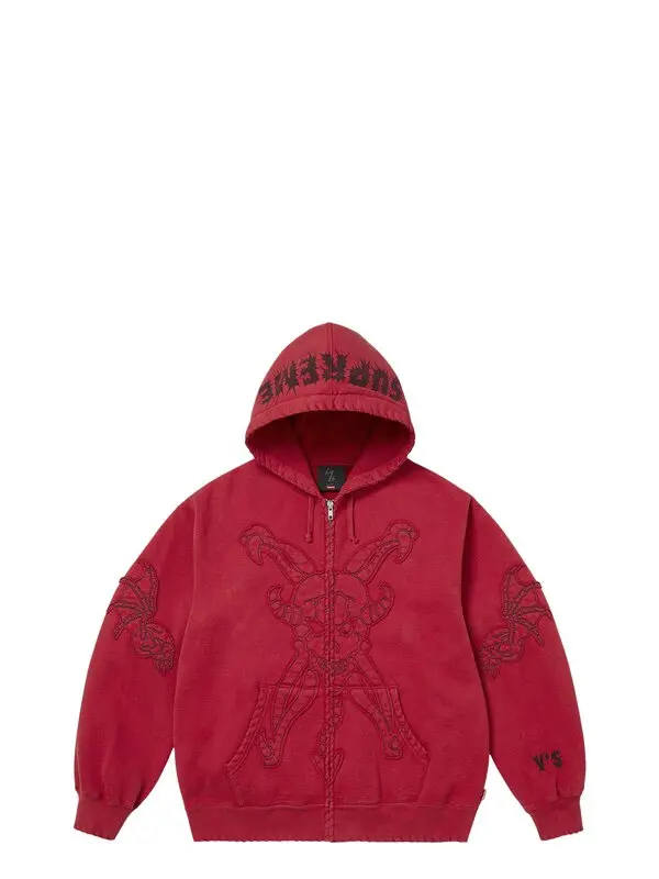 Supreme X Y’s Zip Up Hooded Sweatshirt - Red