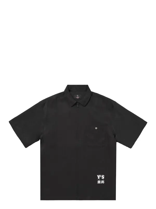 Supreme X Y’s Silk Zip Up Shirt - Black