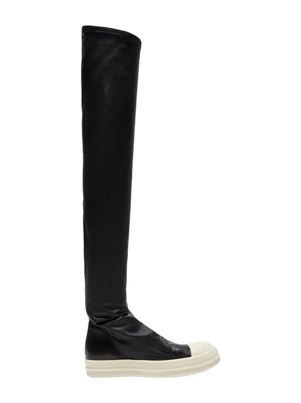 Rick Owens High Stocking Sneaks Boots - Black