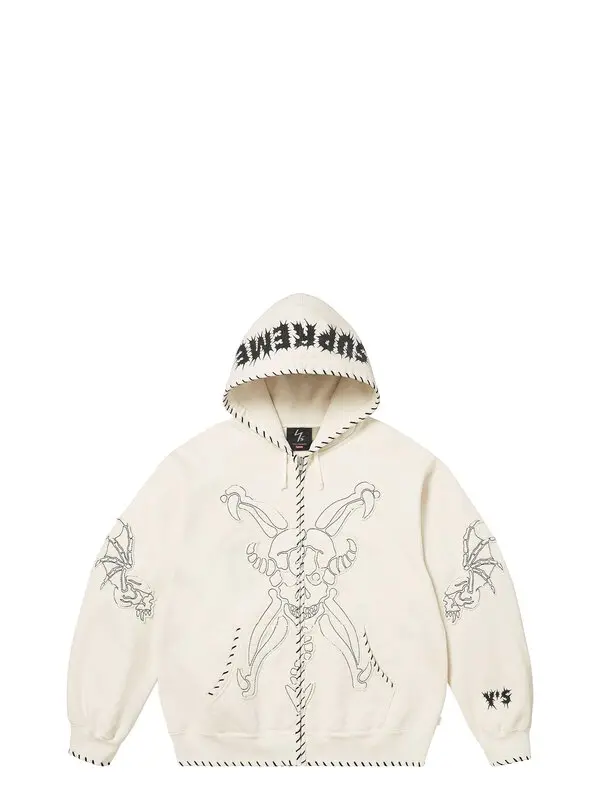Supreme X Y’s Zip Up Hooded Sweatshirt - White