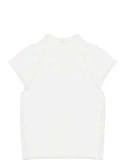 RO&ZO Roll Neck Knit Top - Ivory