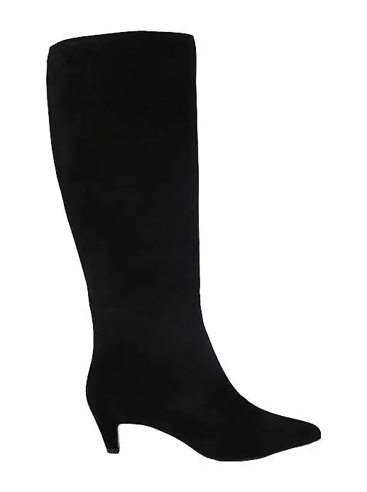 Kurt Geiger Tansy Suede Heeled Knee-high Boots - Black