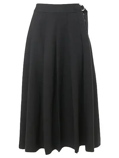 Whistles Buckle-embellished Pleated Midi Skirt - Black