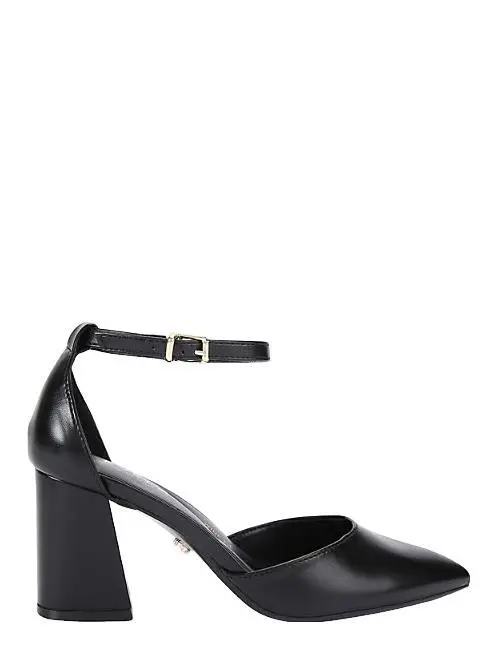 Carvela Refined Heeled Faux-leather Courts - Black