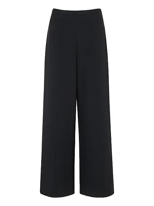 Whistles Wide-leg High-rise Stretch-woven Trousers - Black