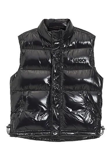 Hugo Boss Branded Glossy Shell Gilet - Black