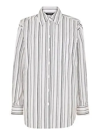 Whistles Mixed Stripe Oversized Cotton Shirt - Multi-coloured
