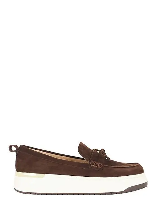 DUNE Glide Suede Loafers - Brown Suede