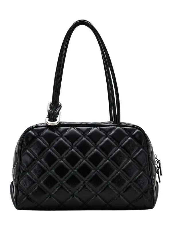 Marc Jacobs The Dual Quilted Leather Satchel - Black
