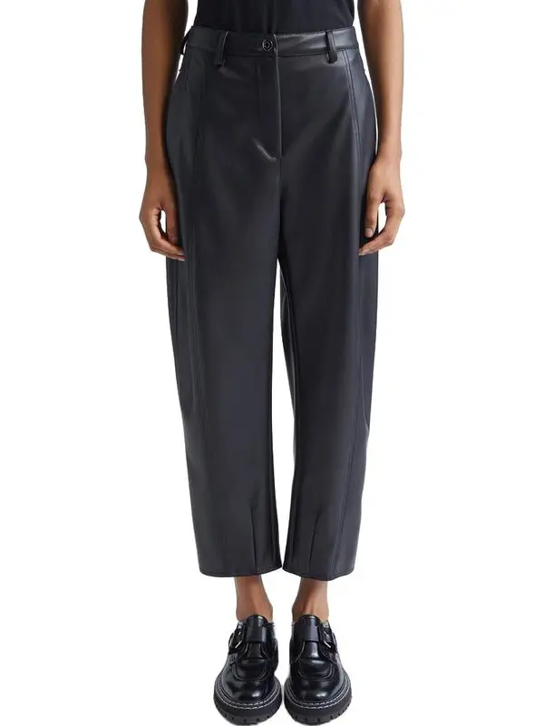 MM BY MAX MARA Anselmo Faux Leather Pants - Black