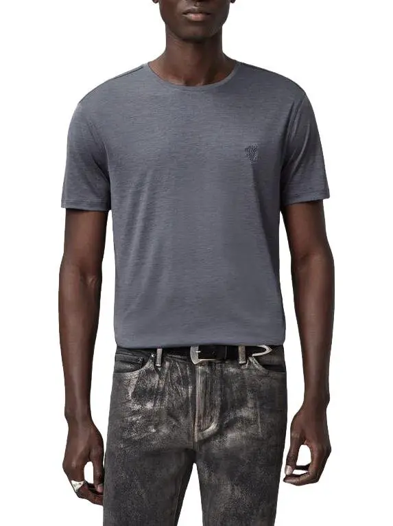 John Varvatos Amato Silk & Cotton T-shirt - Silver