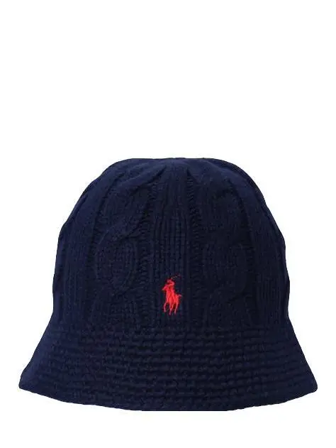 Polo Ralph Lauren Cable Knit Bucket Hat - Hunter Navy