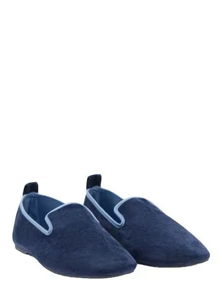 Mango Velour Loafer - Night Blue