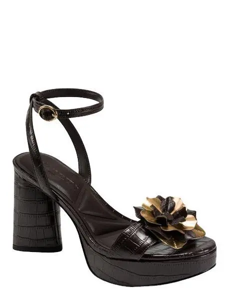 Karl Lagerfeld Paris Haden Ankle Strap Sandal - Chocolate