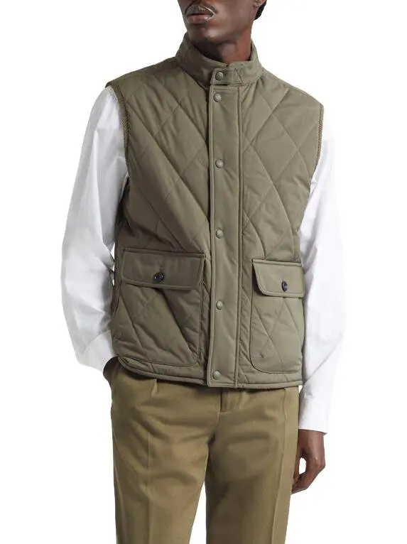 Ralph Lauren Carleton Diamond Quilted Down Vest - Olive