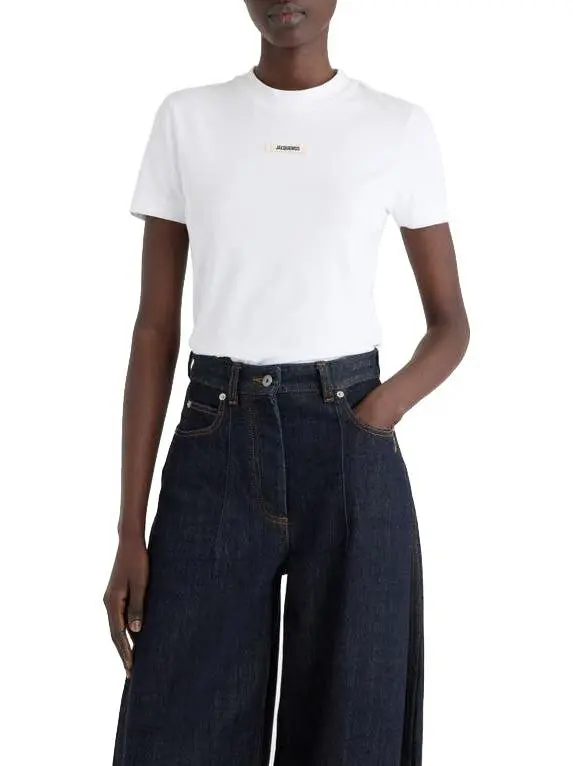 Jacquemus Le T-shirt Gros Grain T-shirt - White