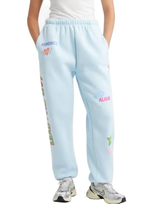 THE MAYFAIR GROUP Angels All Around Fleece Graphic Joggers - Blue