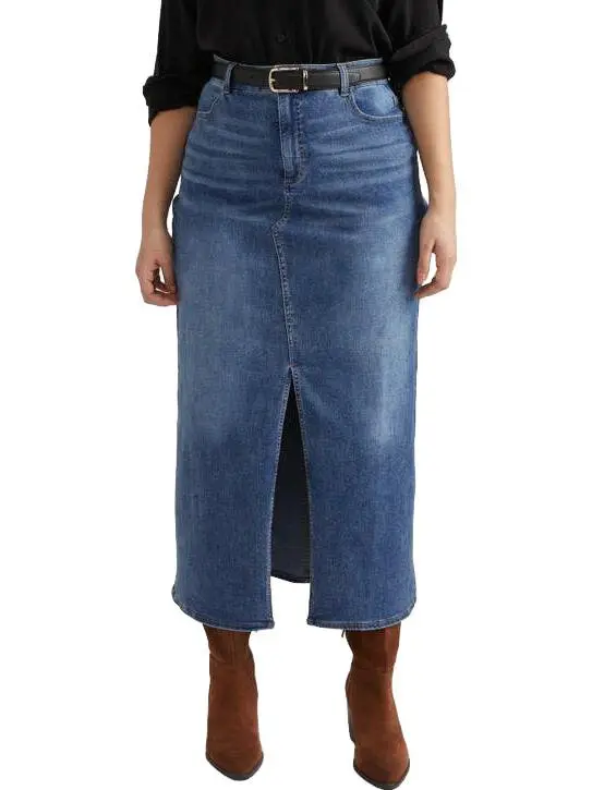 Universal Standard Denim Maxi Skirt - Western Blue