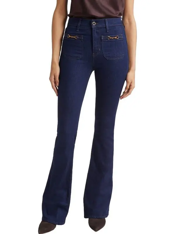 Veronica Beard Beverly Flare Jeans - Indigo Rinse