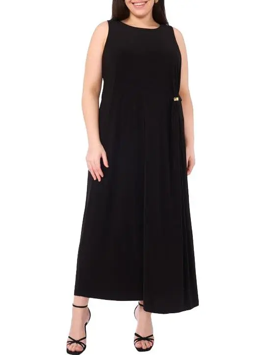 Vince Camuto Gathered Twist Sleeveless Maxi Dress - Rich Black