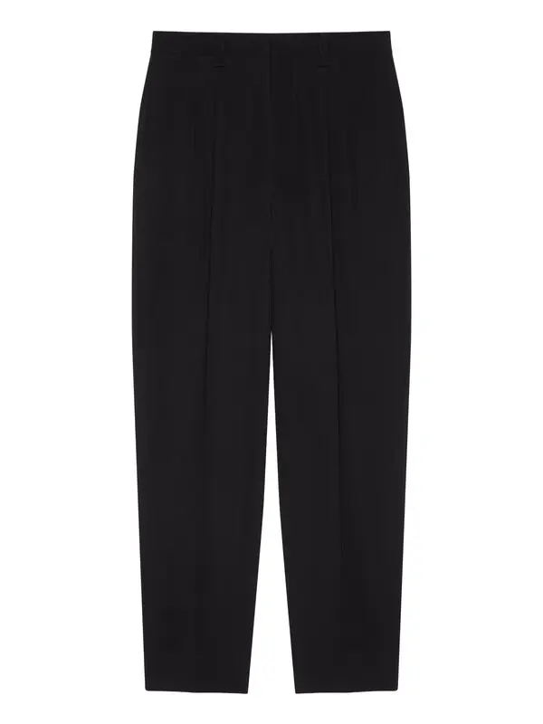 Givenchy Tailored Double Pleat Wool Trousers - Black