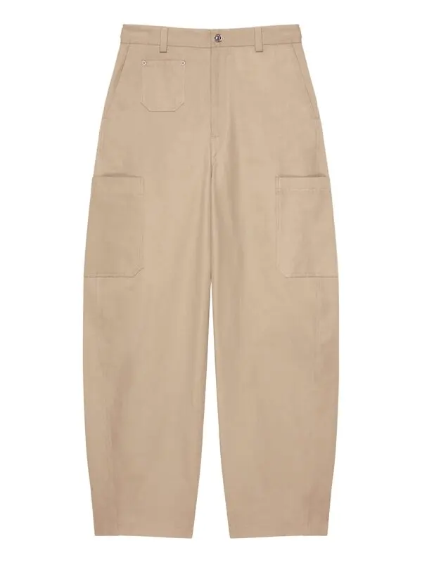 Givenchy Cargo Trousers In Washed Cotton Canvas - Beige