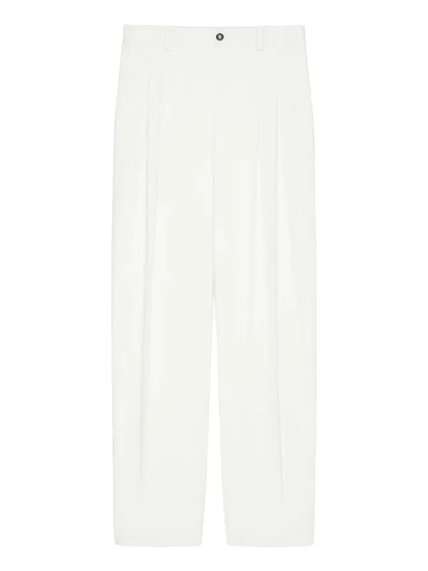 Givenchy Double Pleat Trousers In Cotton Twill - Ivory