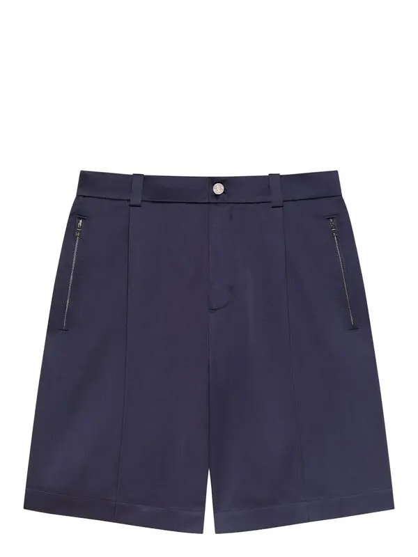 Givenchy Cotton Satin Bermuda Shorts - Navy