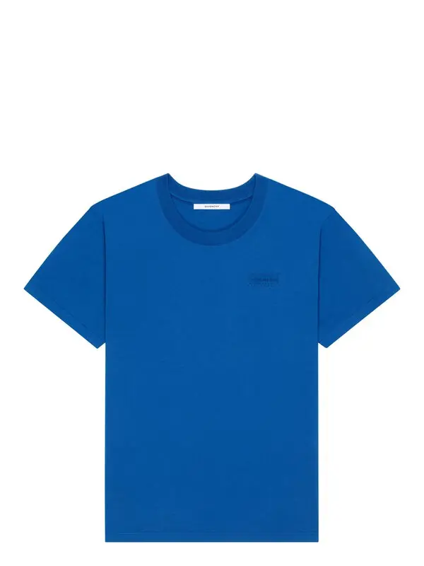 Givenchy T-shirt In Cotton With Patch - Electric Blue