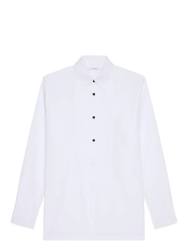 Givenchy Tuxedo Shirt In Cotton Poplin - White