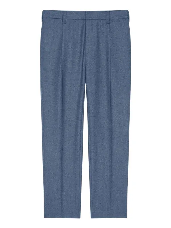 Givenchy Relaxed Fit Flannel Trousers - Grey Blue