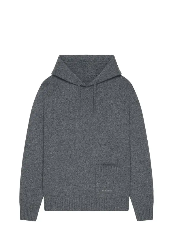 Givenchy Cashmere Knit Hoodie - Grey Mix