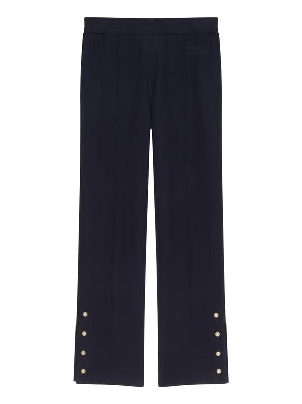 Givenchy Joggers In Wool Cashmere With Patch - Navy