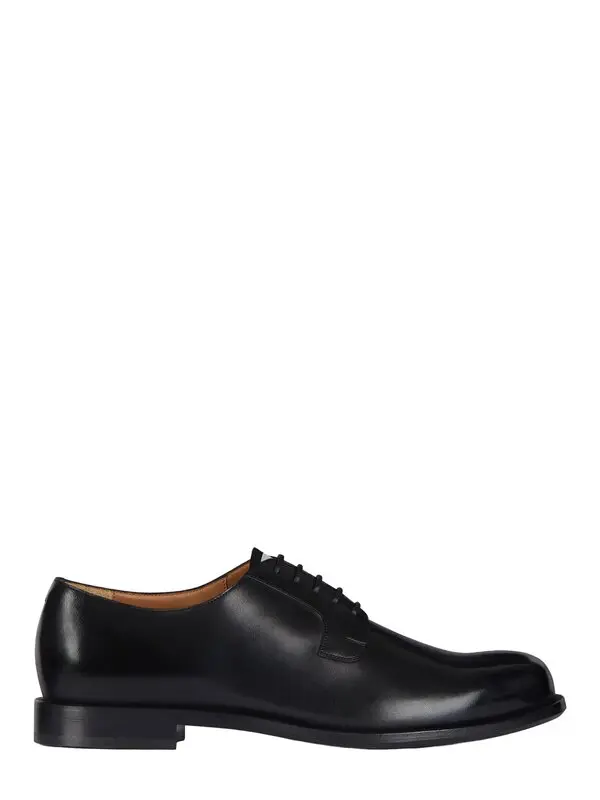 Givenchy Label Leather Derbies - Black