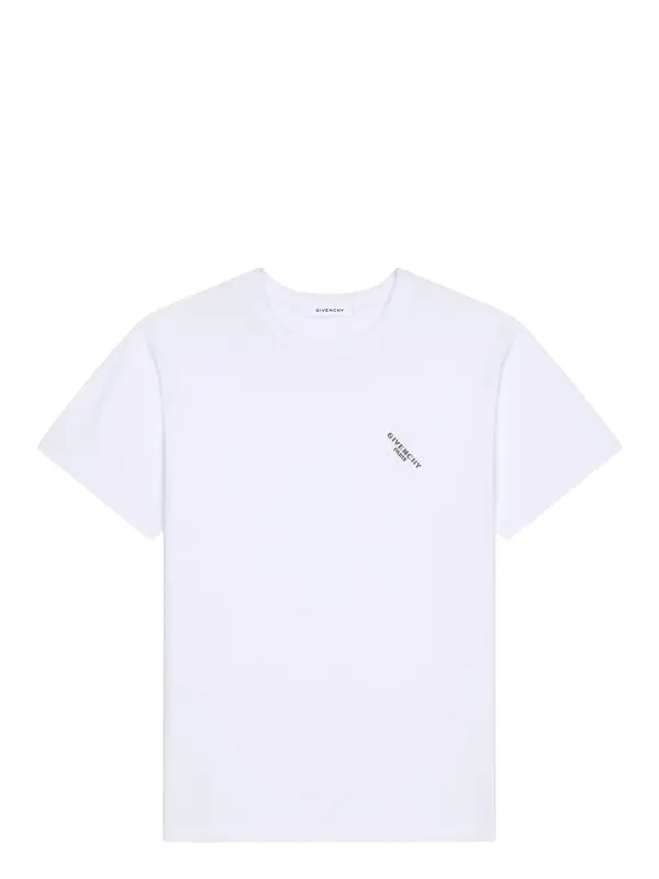Givenchy T-shirt In Cotton With Shadow Print - White