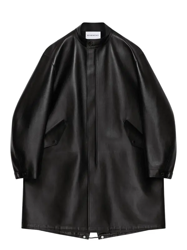 Givenchy Parka In Nappa Leather - Black