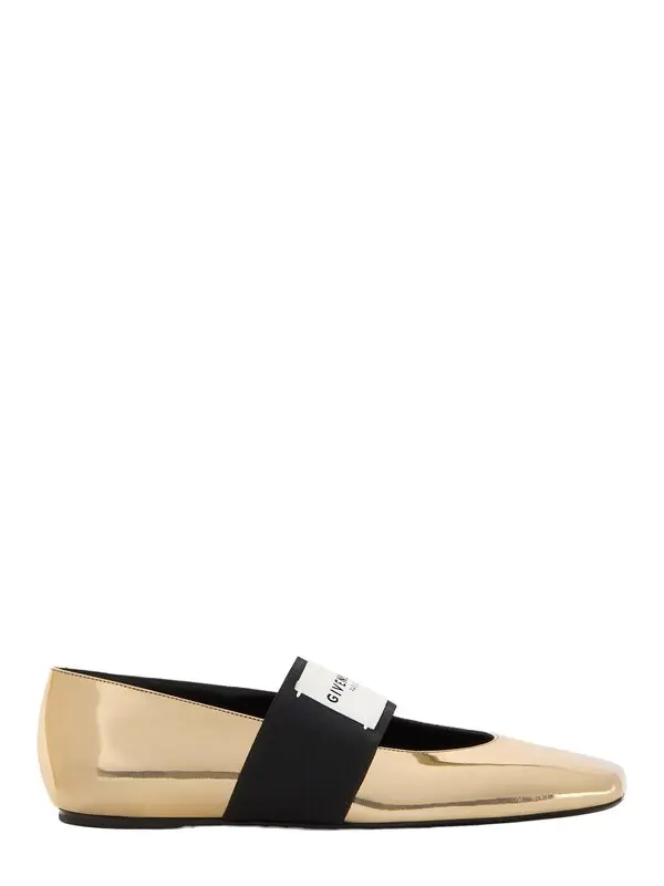 Givenchy Sliced Square Ballerinas - Golden