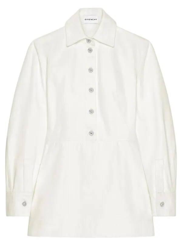Givenchy Cocoon Mini Denim Dress - Off White