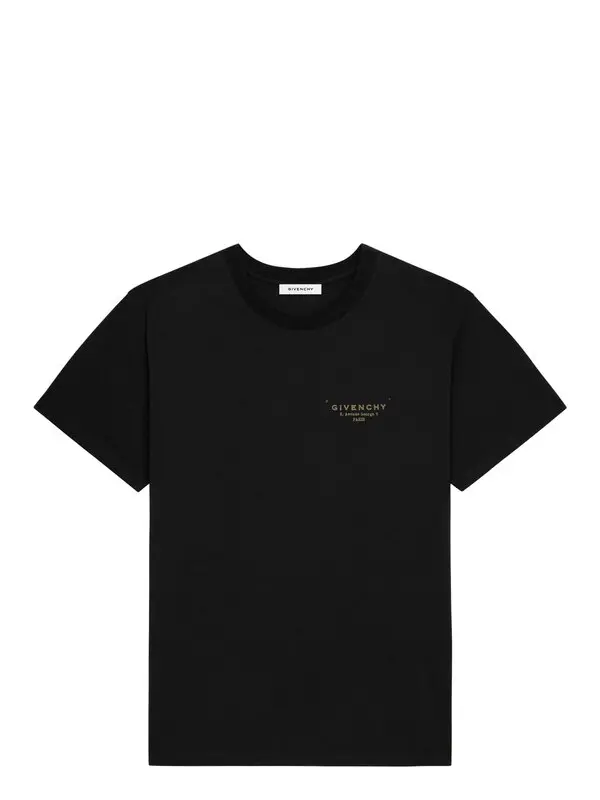 Givenchy T-shirt In Cotton With Stamp Print - Black