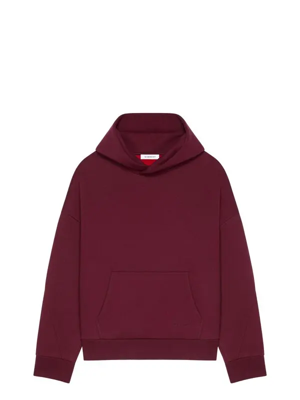 Givenchy Scuba Hoodie With Embroidery - Burgundy